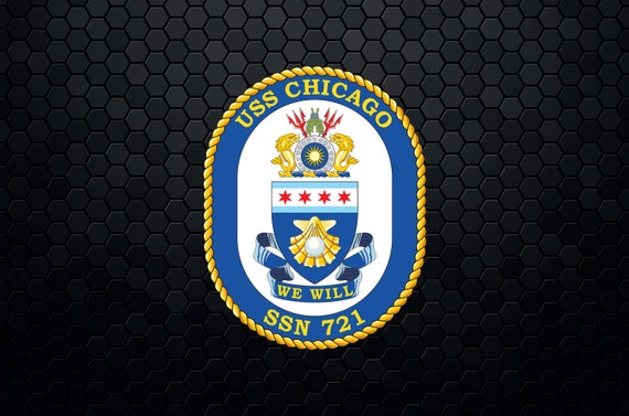 USS Chicago SSN-721 Attack Submarine Patch Logo Decal - Etsy