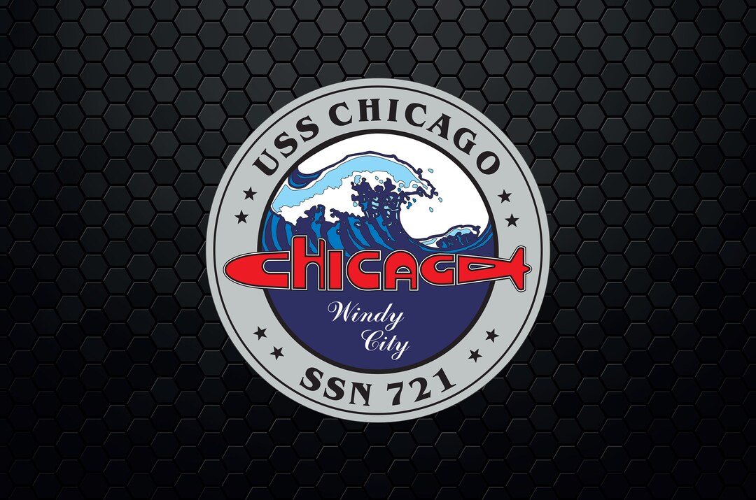 USS Chicago (SSN-721) Attack Submarine - Patch Logo Decal Emblem Crest ...