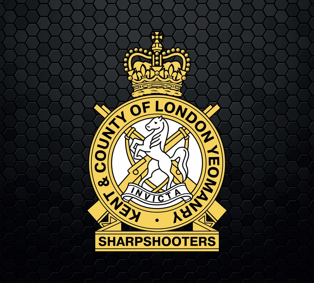 Kent Sharpshooters Yeomanry - British Army - Cap Badge Patch Logo Decal ...