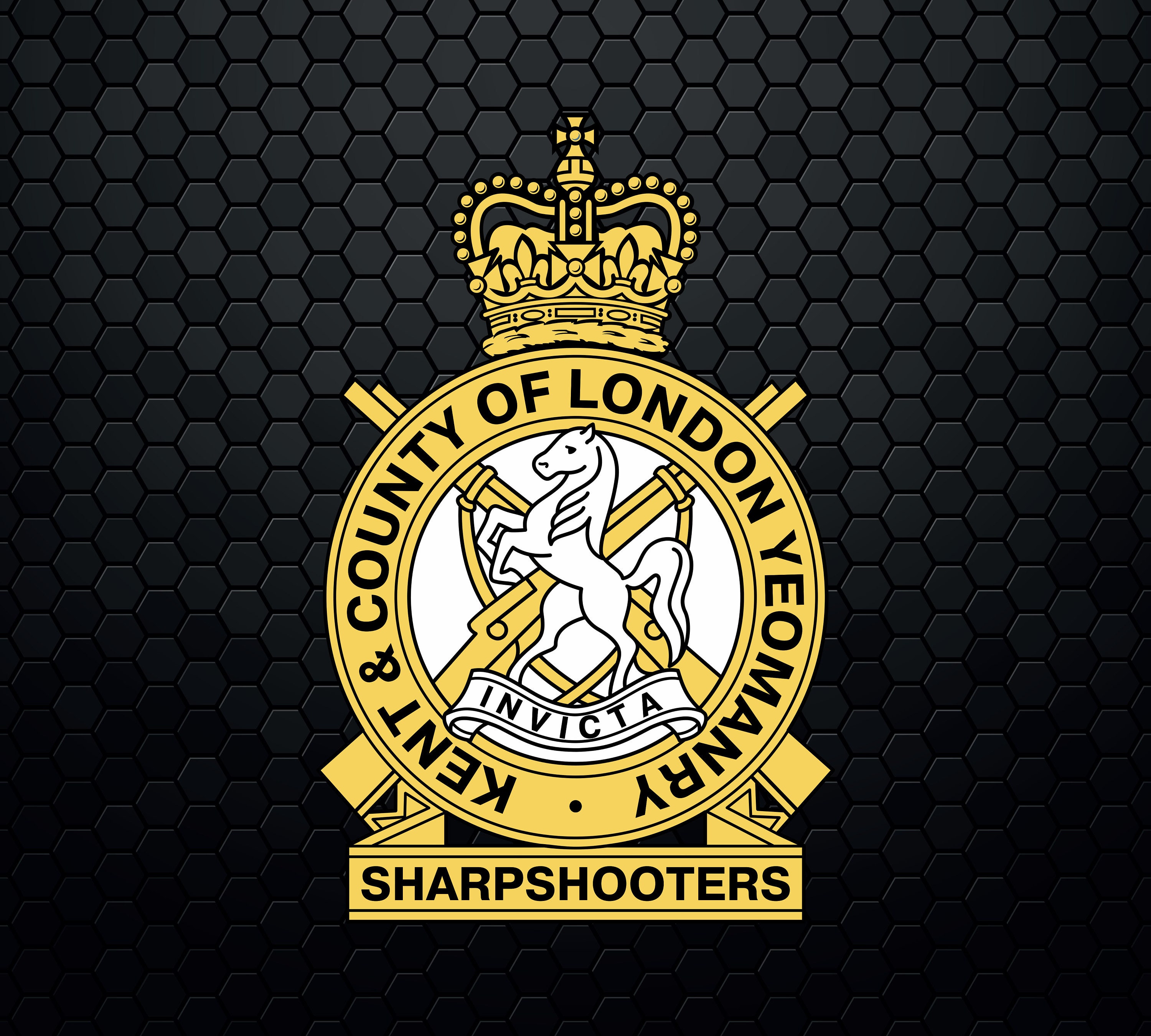 Kent Sharpshooters Yeomanry - British Army - Cap Badge Patch Logo Decal ...