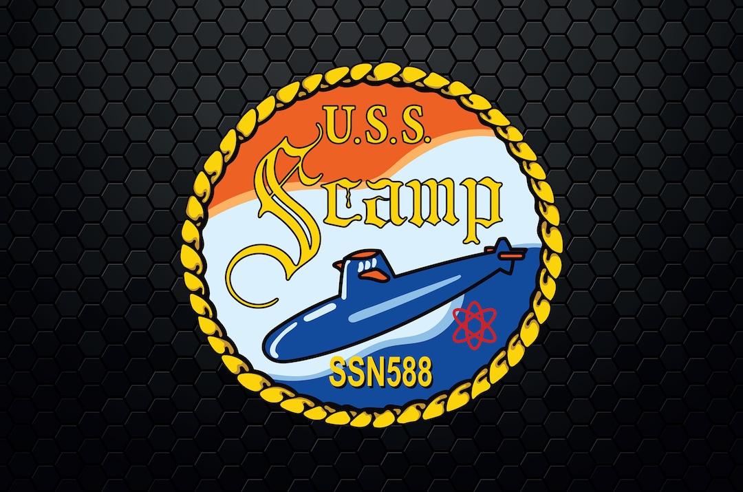 USS Scamp (SSN-588) Attack Submarine - Patch Logo Decal Emblem Crest ...