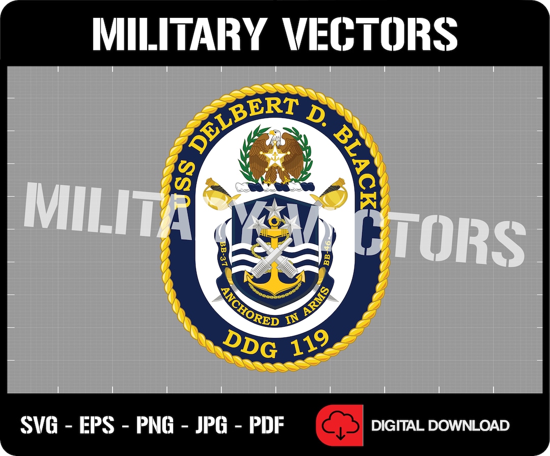USS Delbert D. Black DDG-119 US Navy Guided Missile Destroyer - Patch ...