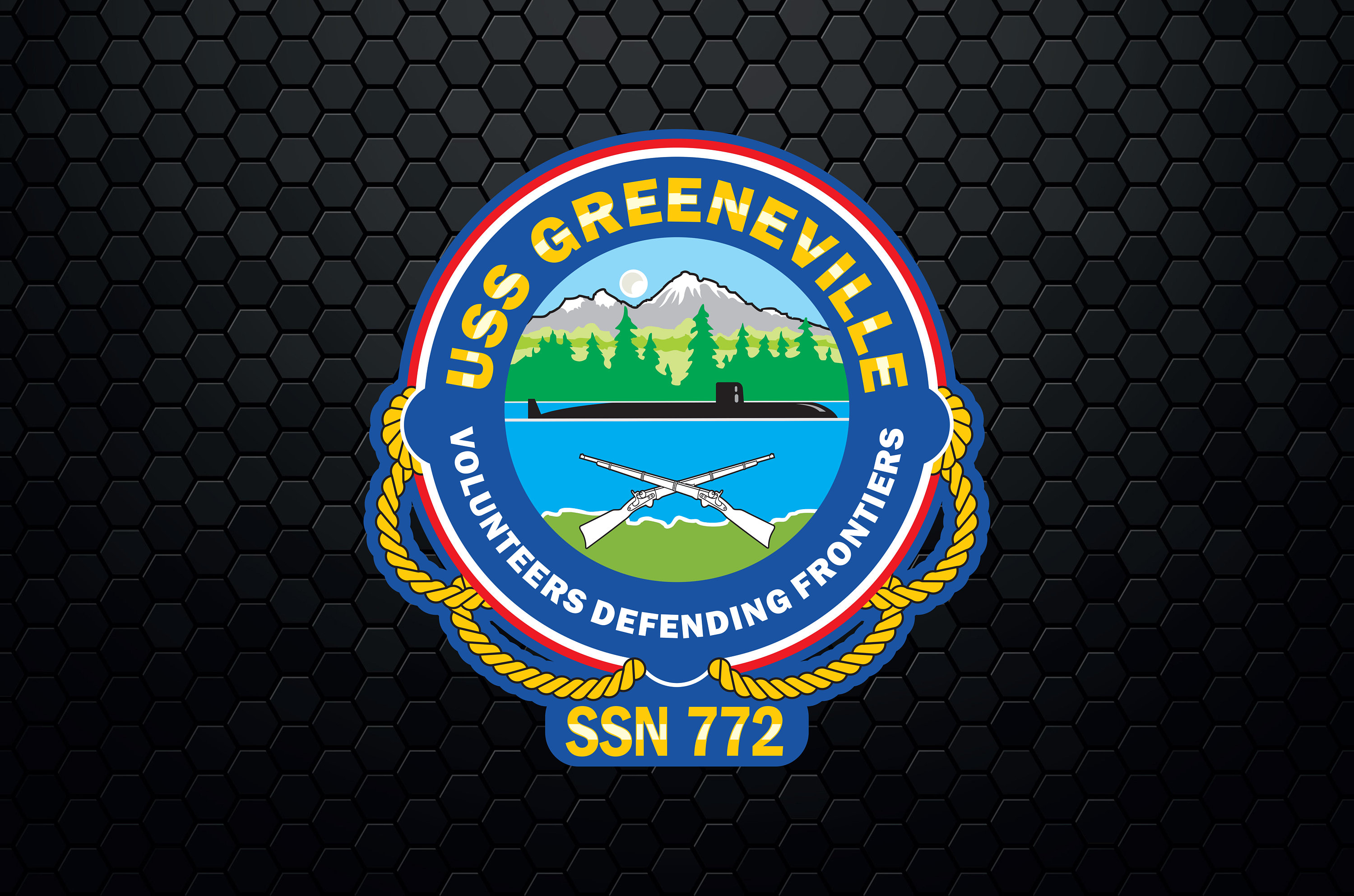 USS Greeneville SSN-772 Attack Submarine Patch Logo Decal - Etsy
