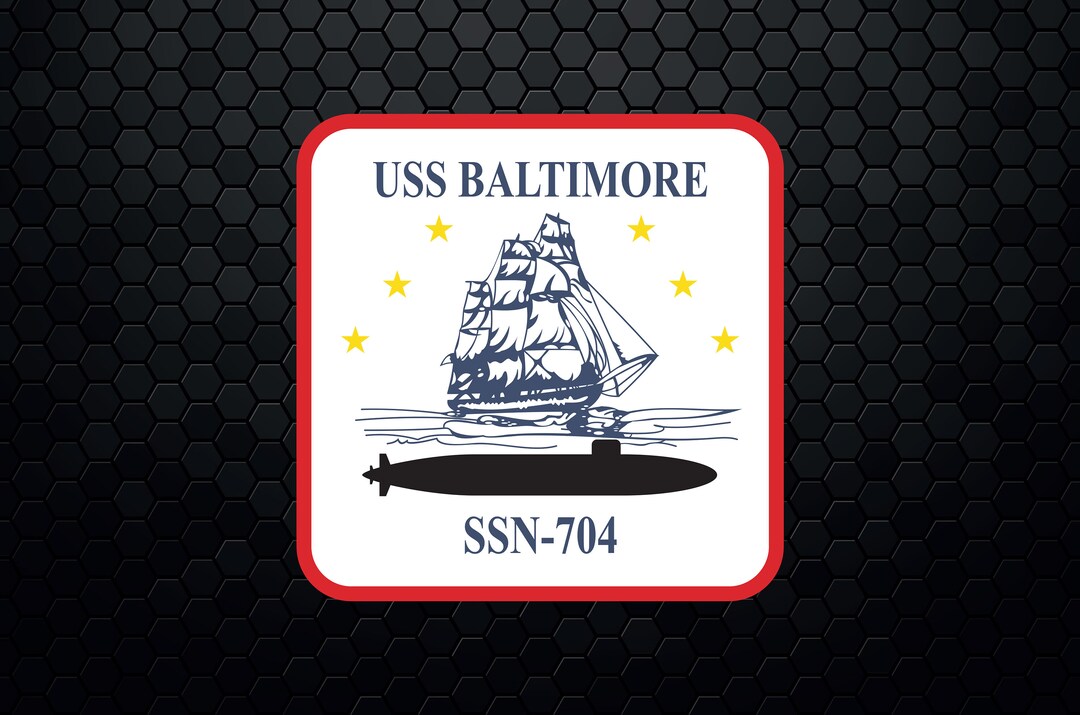 USS Baltimore (SSN-704) Attack Submarine - Patch Logo Decal Emblem ...