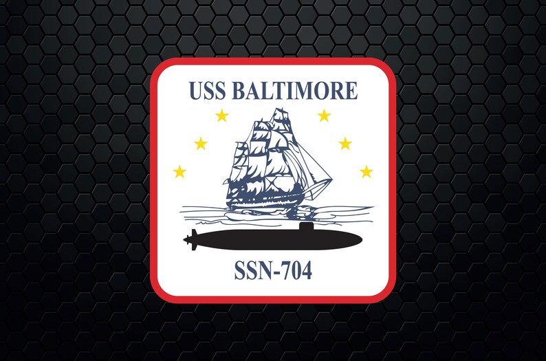 USS Baltimore SSN-704 Attack Submarine Patch Logo Decal - Etsy