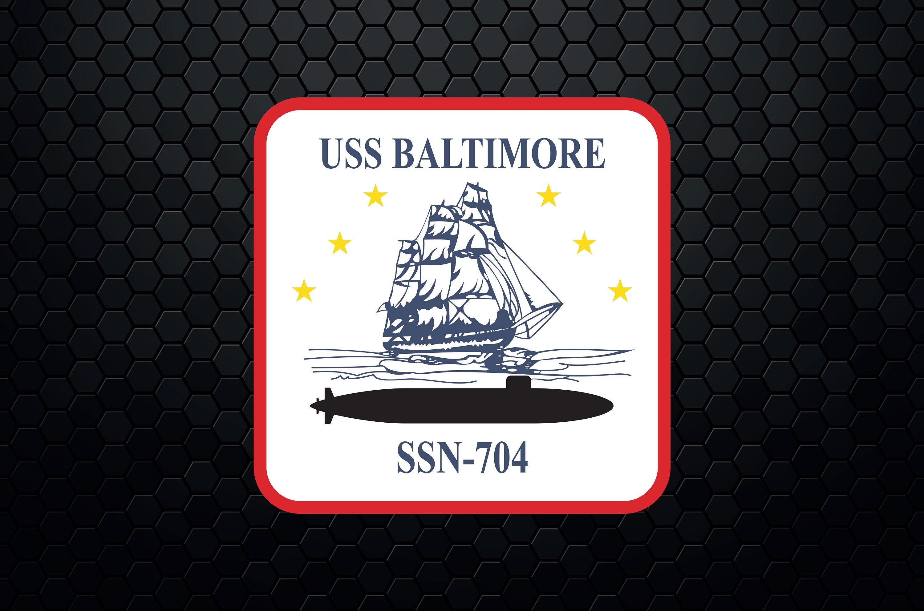 USS Baltimore SSN-704 Attack Submarine Patch Logo Decal - Etsy