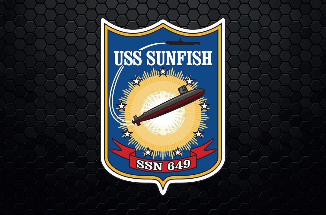 USS Sunfish SSN-649 Attack Submarine Patch Logo Decal Emblem Crest ...