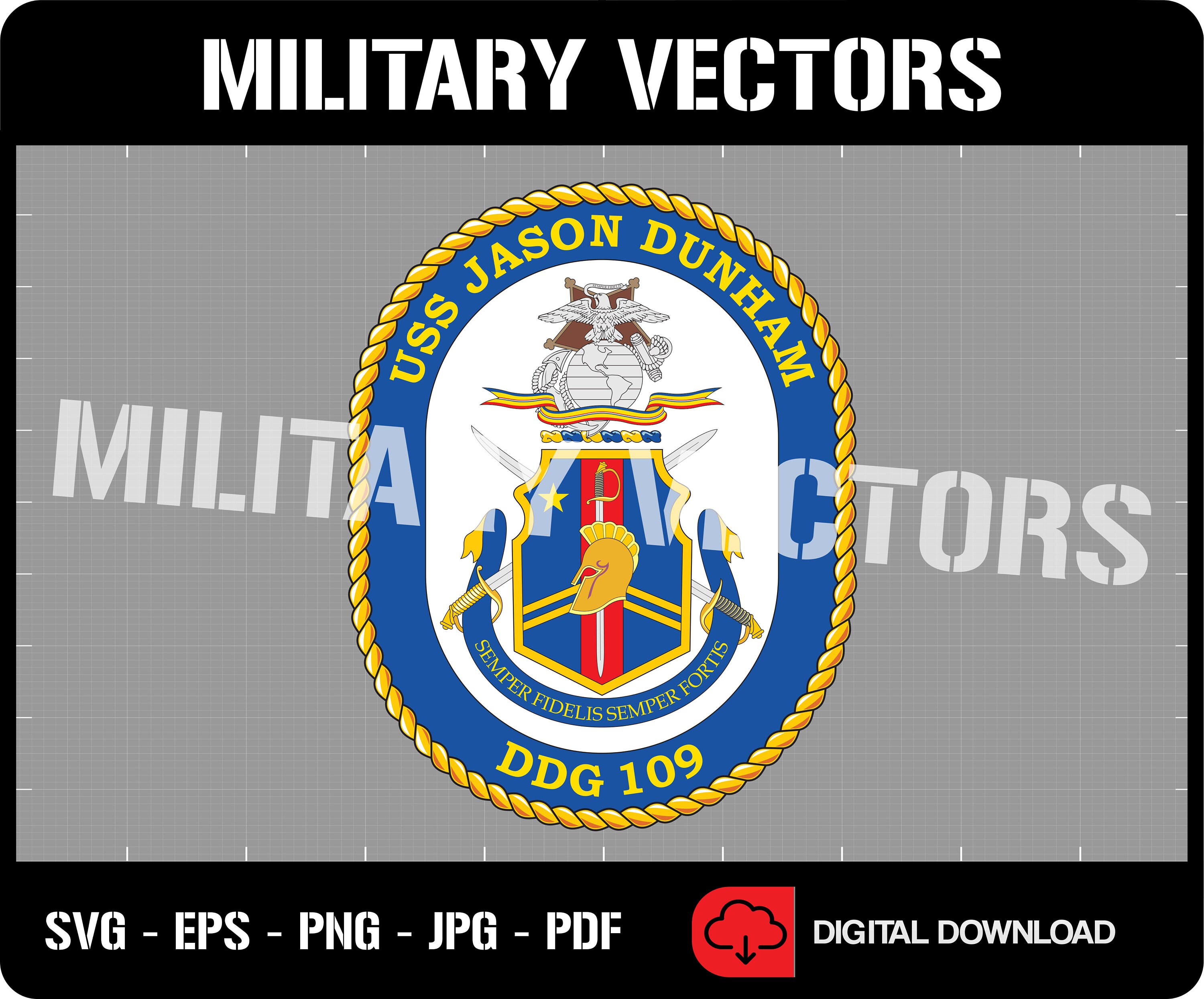 USS Jason Dunham DDG-109 US Navy Guided Missile Destroyer - Etsy