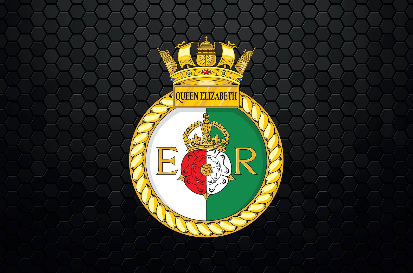 HMS Queen Elizabeth R08 Royal Navy Aircraft Carrier - Patch Logo Decal ...