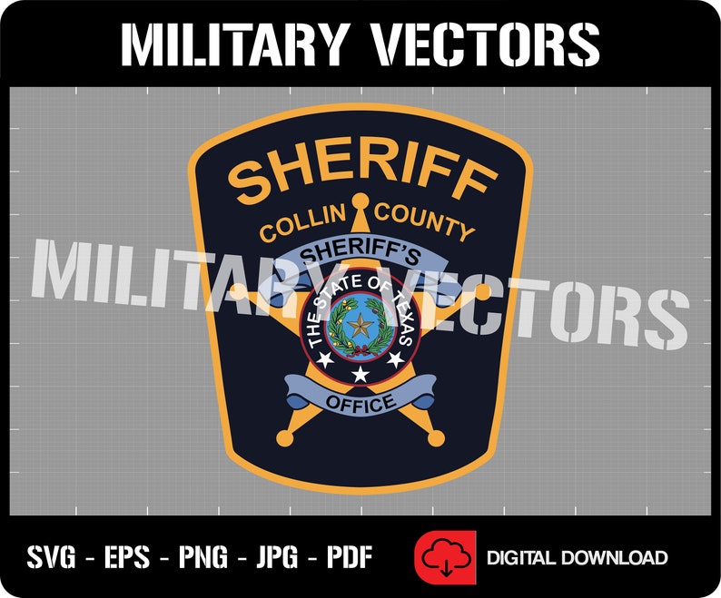 Collin County Sheriff's Office - Law Enforcement - Patch Logo Decal ...