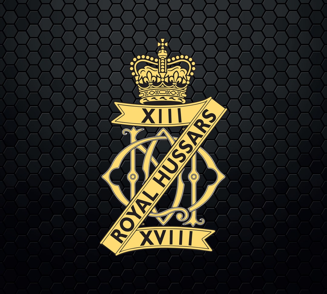 18th Royal Hussars - British Army - Cap Badge Patch Logo Decal Emblem ...