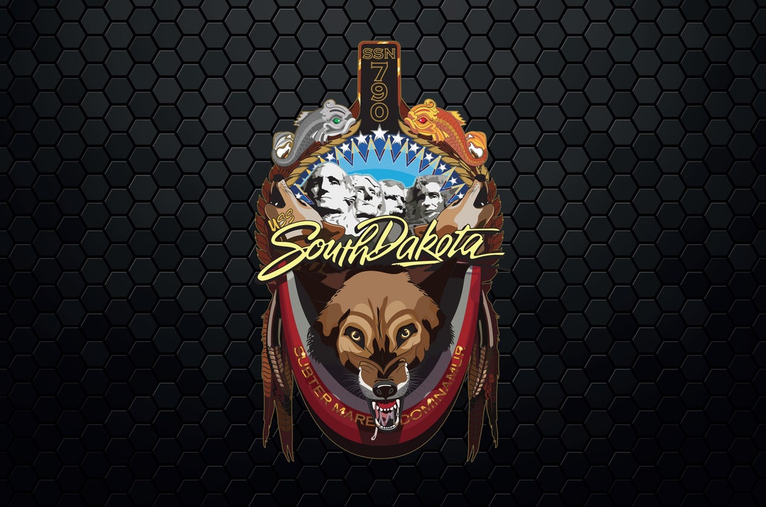 USS South Dakota (SSN-790) Attack Submarine - Patch Logo Decal Emblem ...