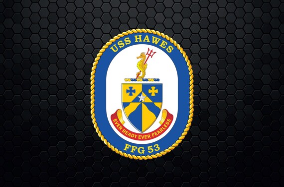 USS Hawes FFG-53 Naval Frigate Patch Logo Decal Emblem Crest - Etsy