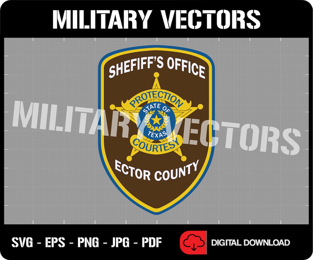 Ector County Sheriff's Office - Law Enforcement - Patch Logo Decal ...