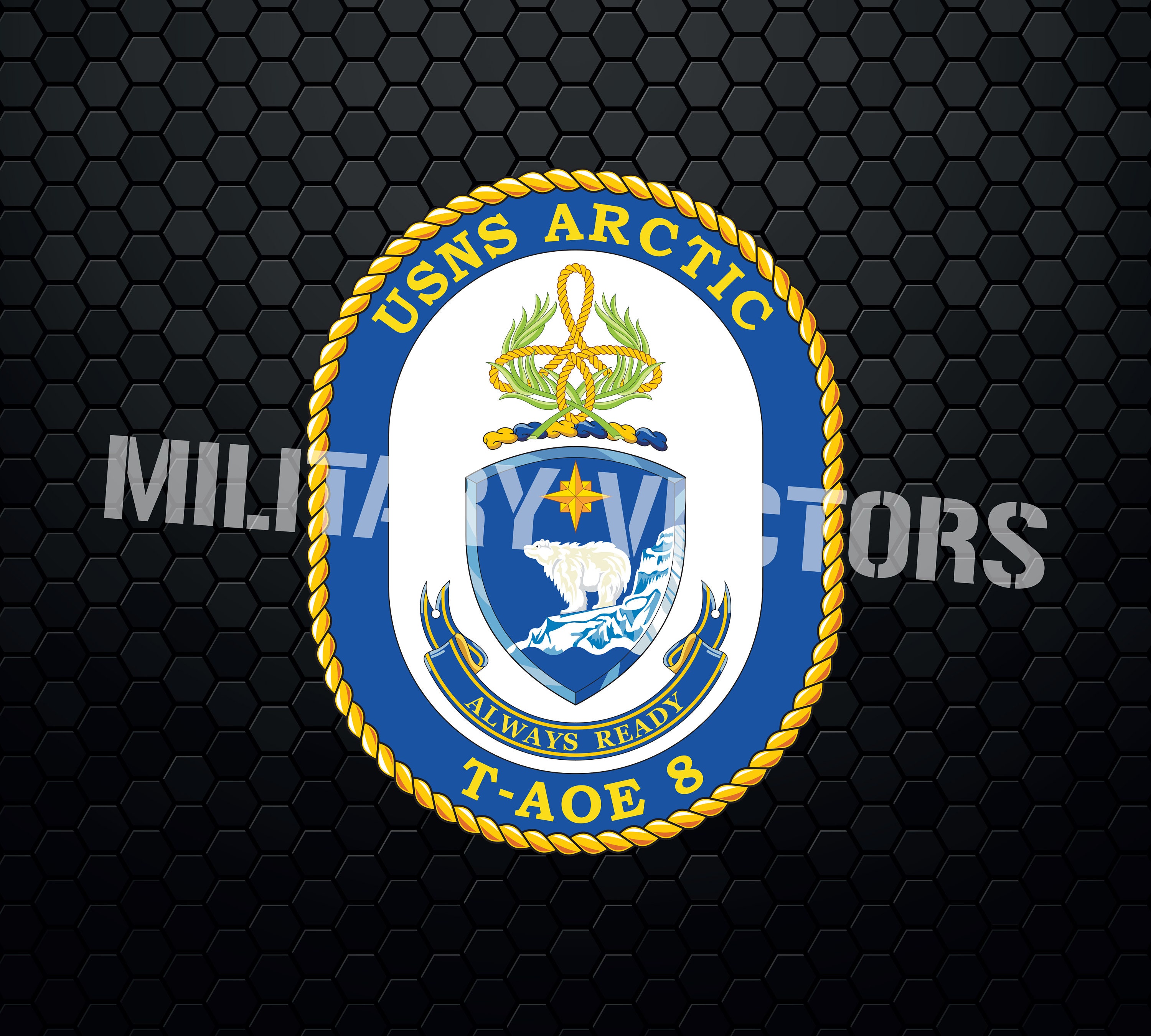 USS Arctic T-AOE-8 U.S. Navy Ship Patch Logo Decal - Etsy