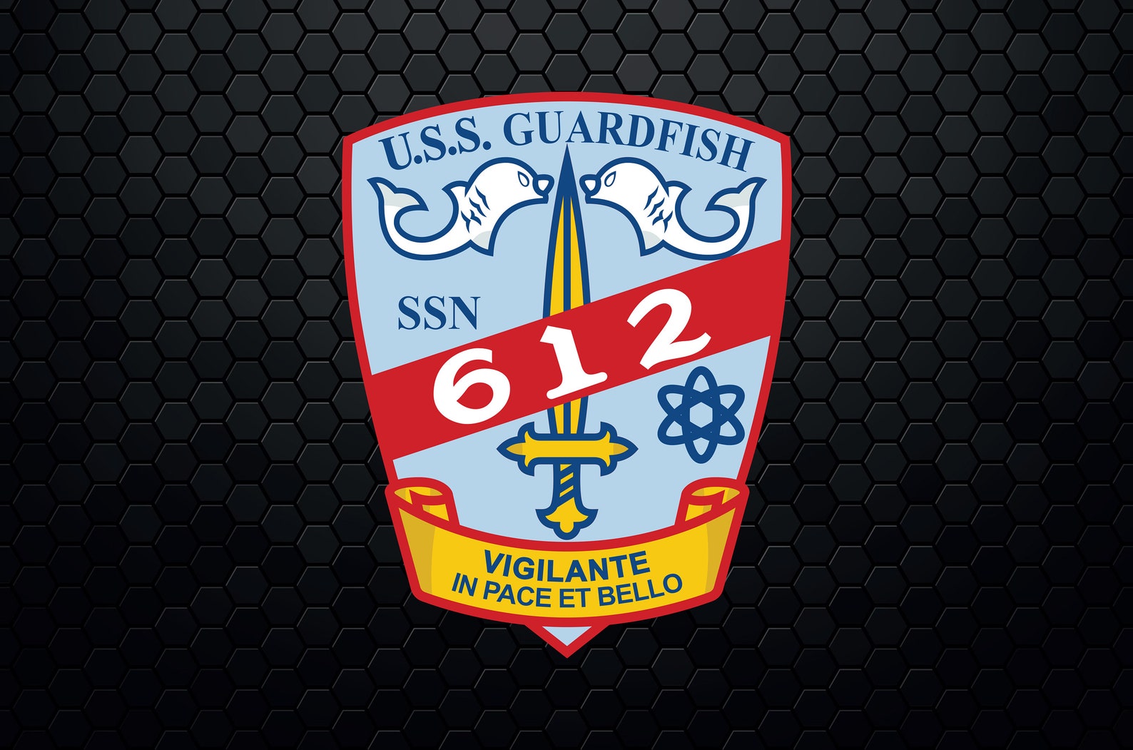 USS Guardfish (SSN-612) Attack Submarine - Patch Logo Decal Emblem ...