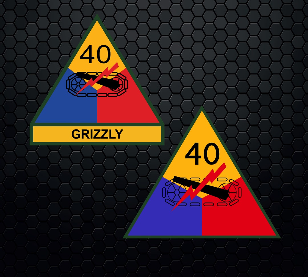 U.S. Army 40th Armored Division (40th AD) - DUI SSI - Patch Logo Decal ...