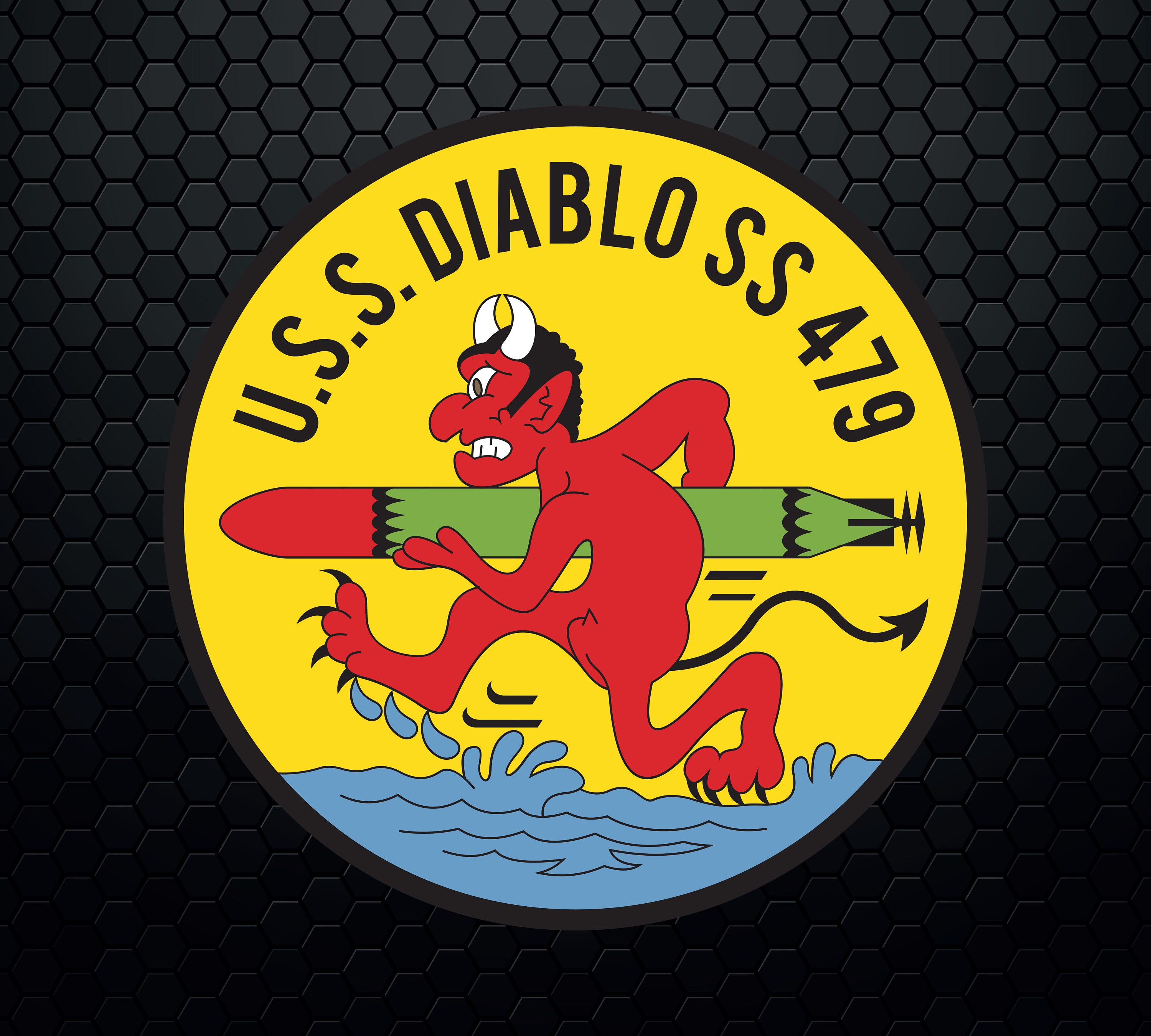 U.S. Navy USS Diablo SS-479 Submarine - Patch Logo Decal Emblem Crest ...