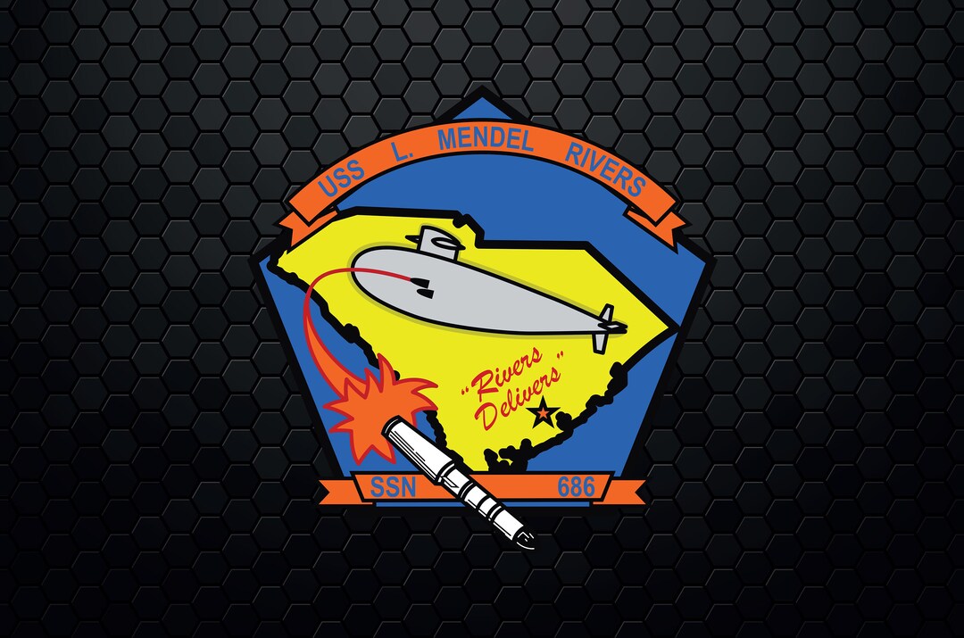 USS L. Mendel Rivers (SSN-686) Attack Submarine - Patch Logo Decal ...