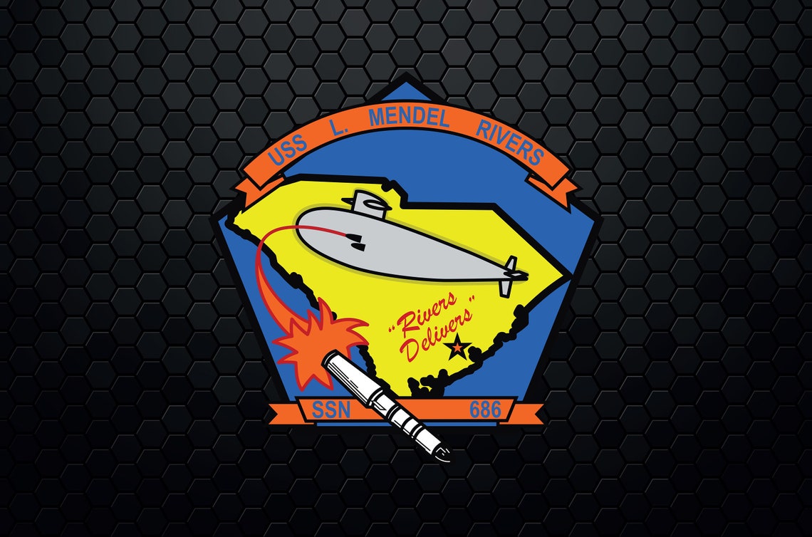 USS L. Mendel Rivers SSN-686 Attack Submarine Patch Logo - Etsy
