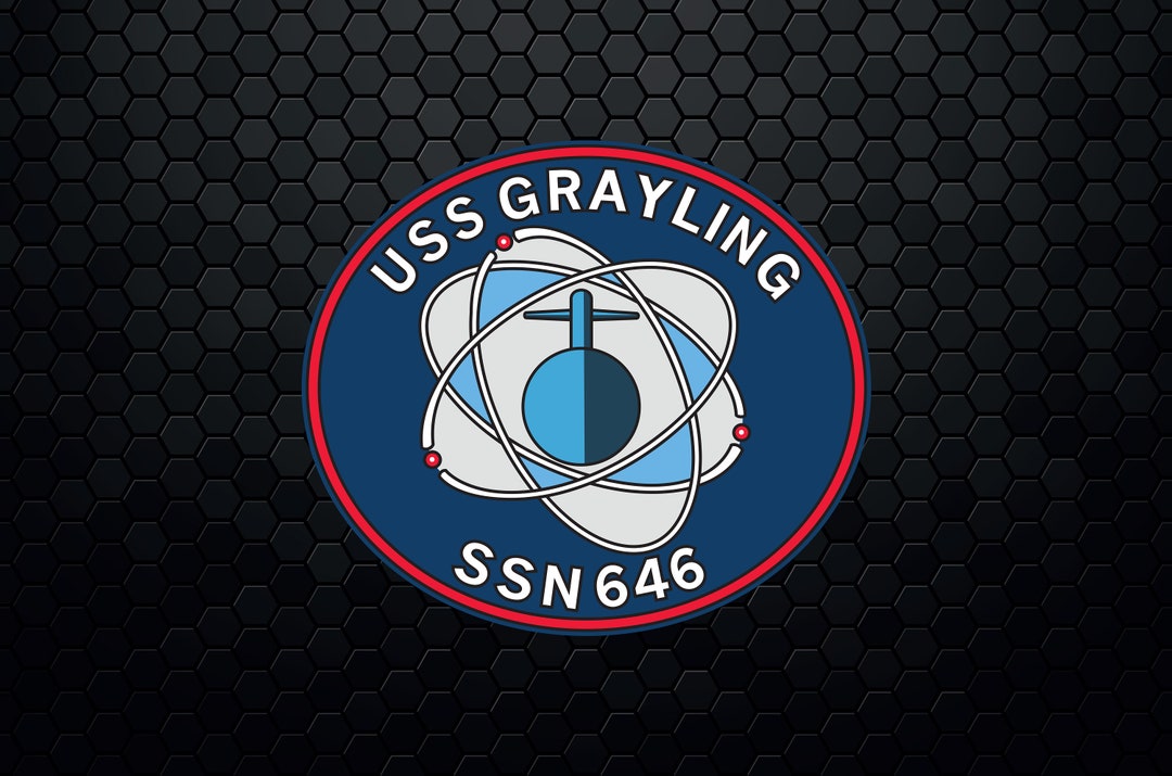 USS Grayling (SSN-646) Attack Submarine - Patch Logo Decal Emblem Crest ...
