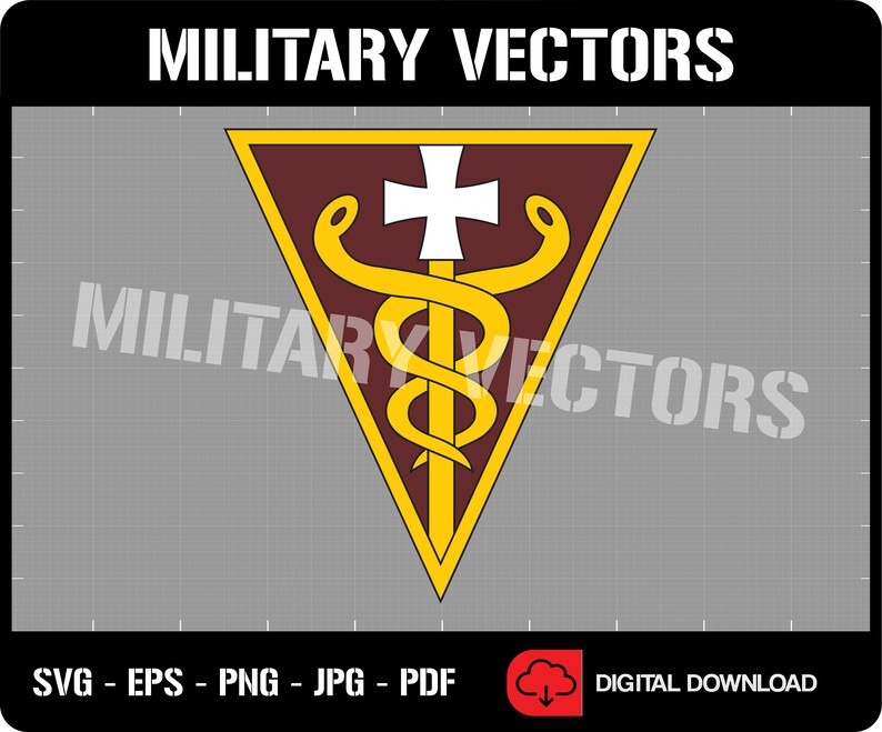 U.S. Army 3rd Medical Command Medical Corps Patch Logo Decal - Etsy