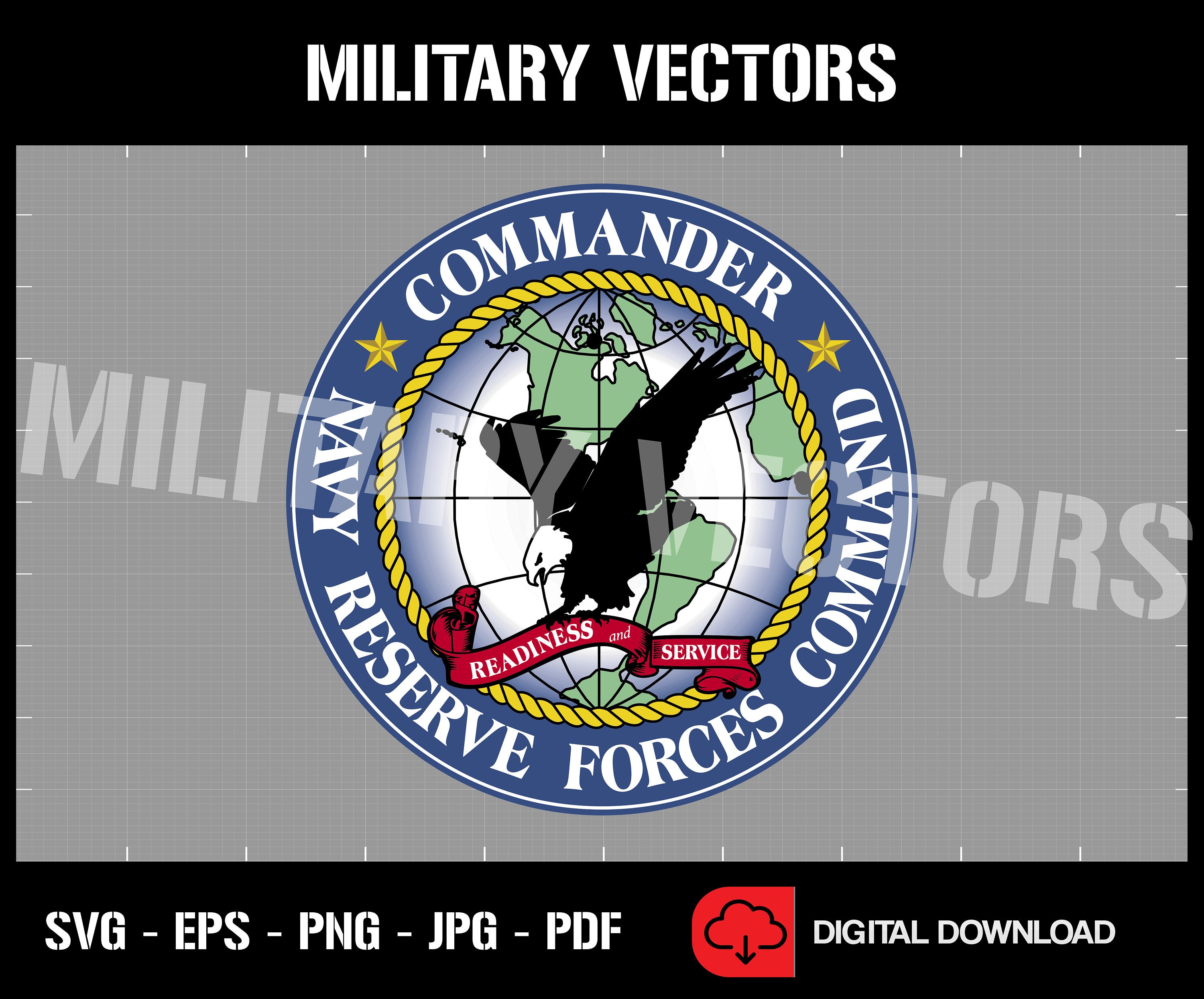 Usnr-forces Commander U.S. Navy Patch Logo Decal Emblem - Etsy