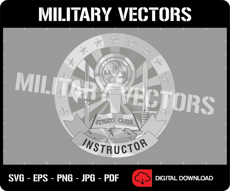 U.S. Army Instructor Badge Patch Pin Logo Decal Emblem Crest - Etsy