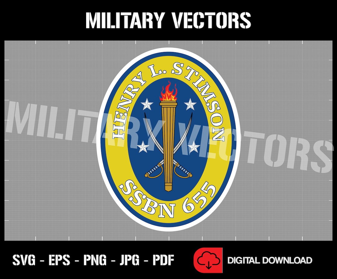 USS Henry L. Stimson (SSBN-655) Ballistic Missile Submarine - Patch Pin ...