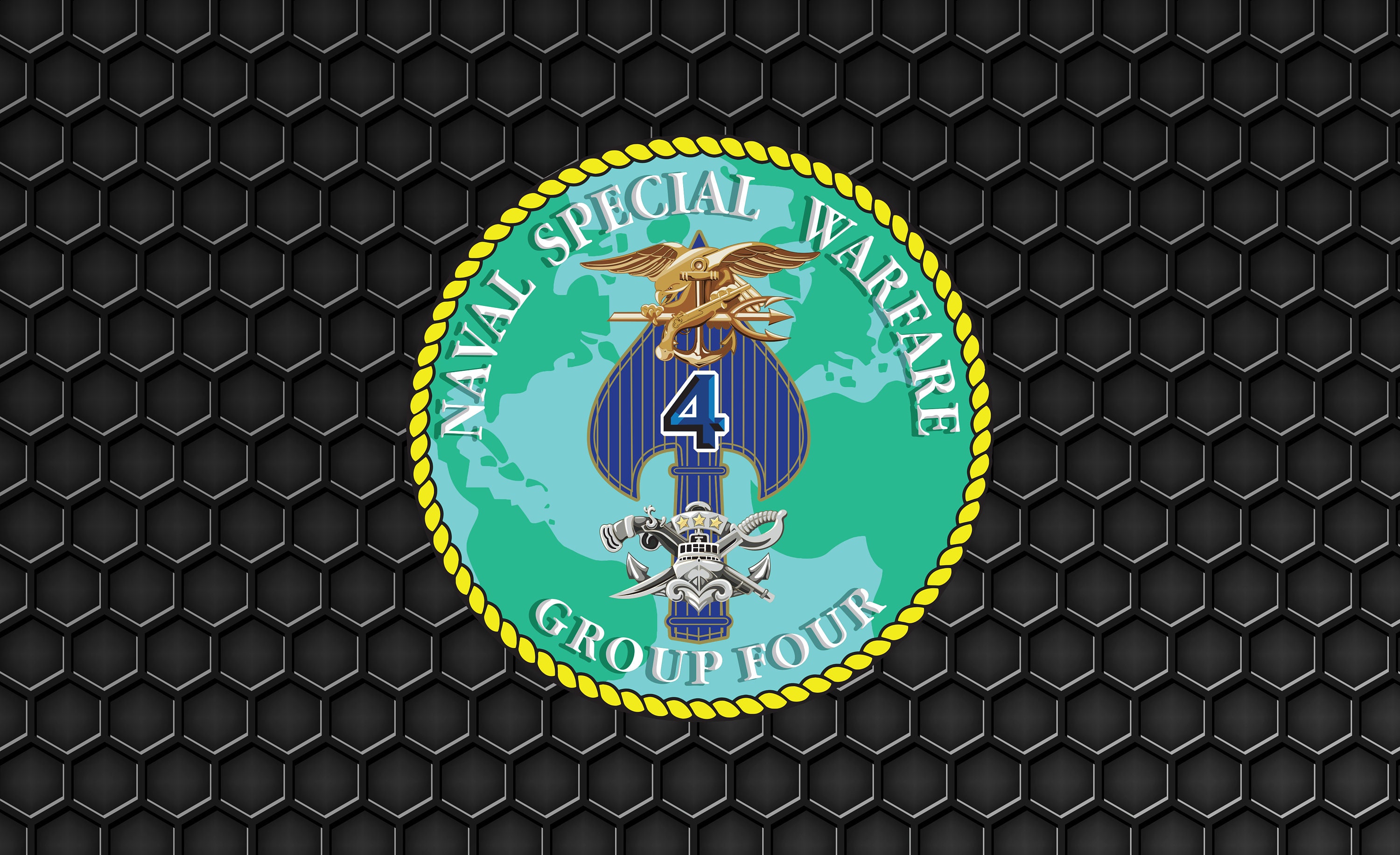 US Navy Naval Special Warfare Group 4 (NSWG-4) - Patch Pin Logo Decal ...