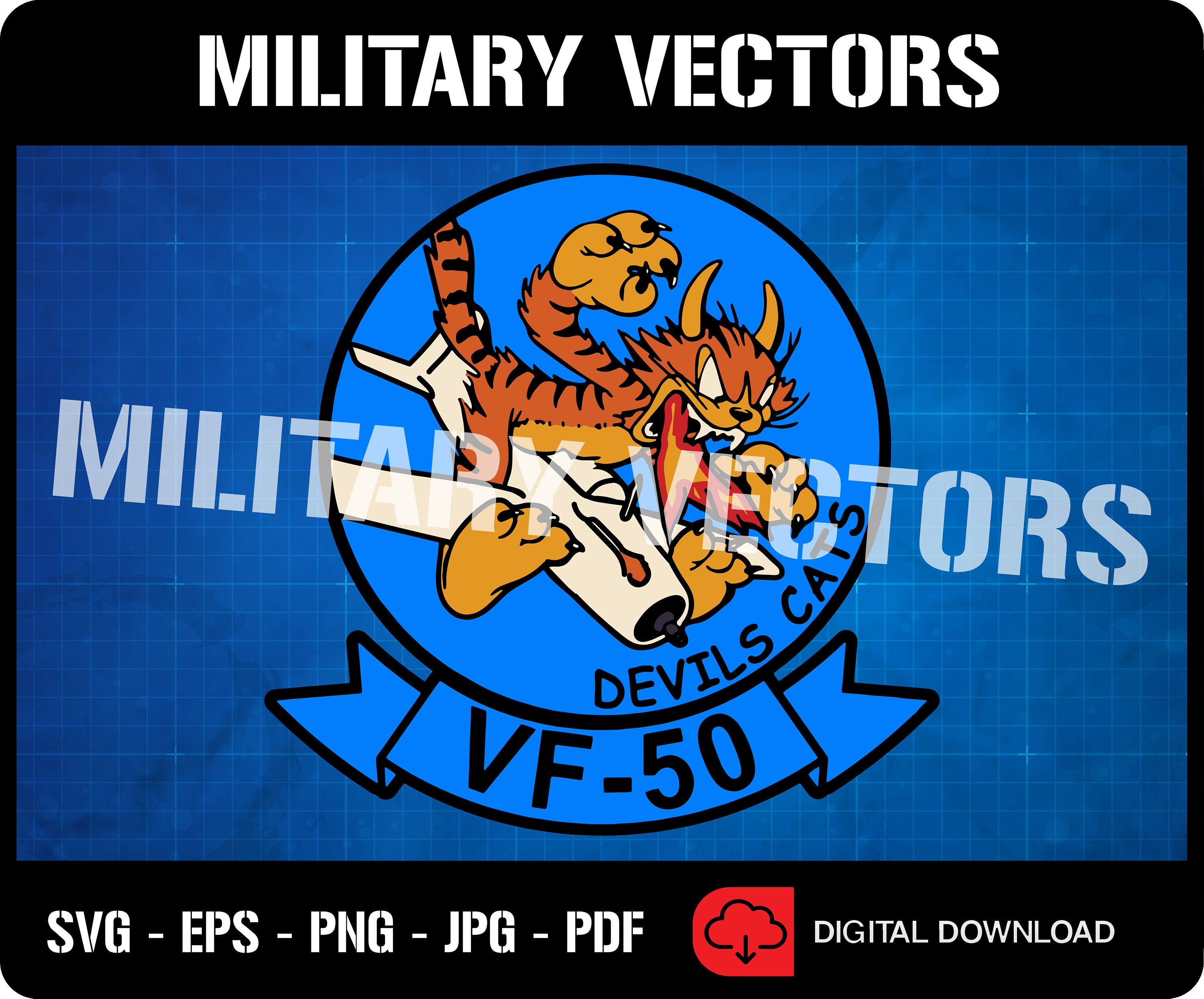 U.S. Navy Fighter Squadron 50 (VF-50) - USN Patch Logo Decal Emblem ...