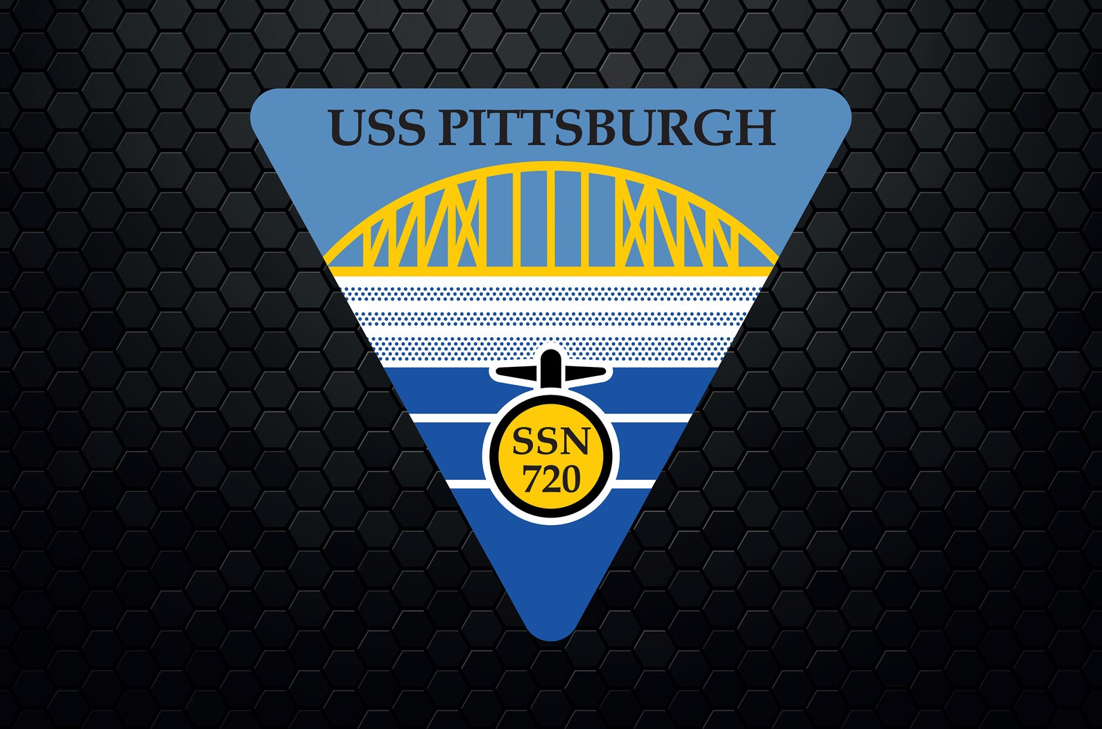 USS Pittsburgh SSN-720 Attack Submarine Patch Logo Decal | Etsy