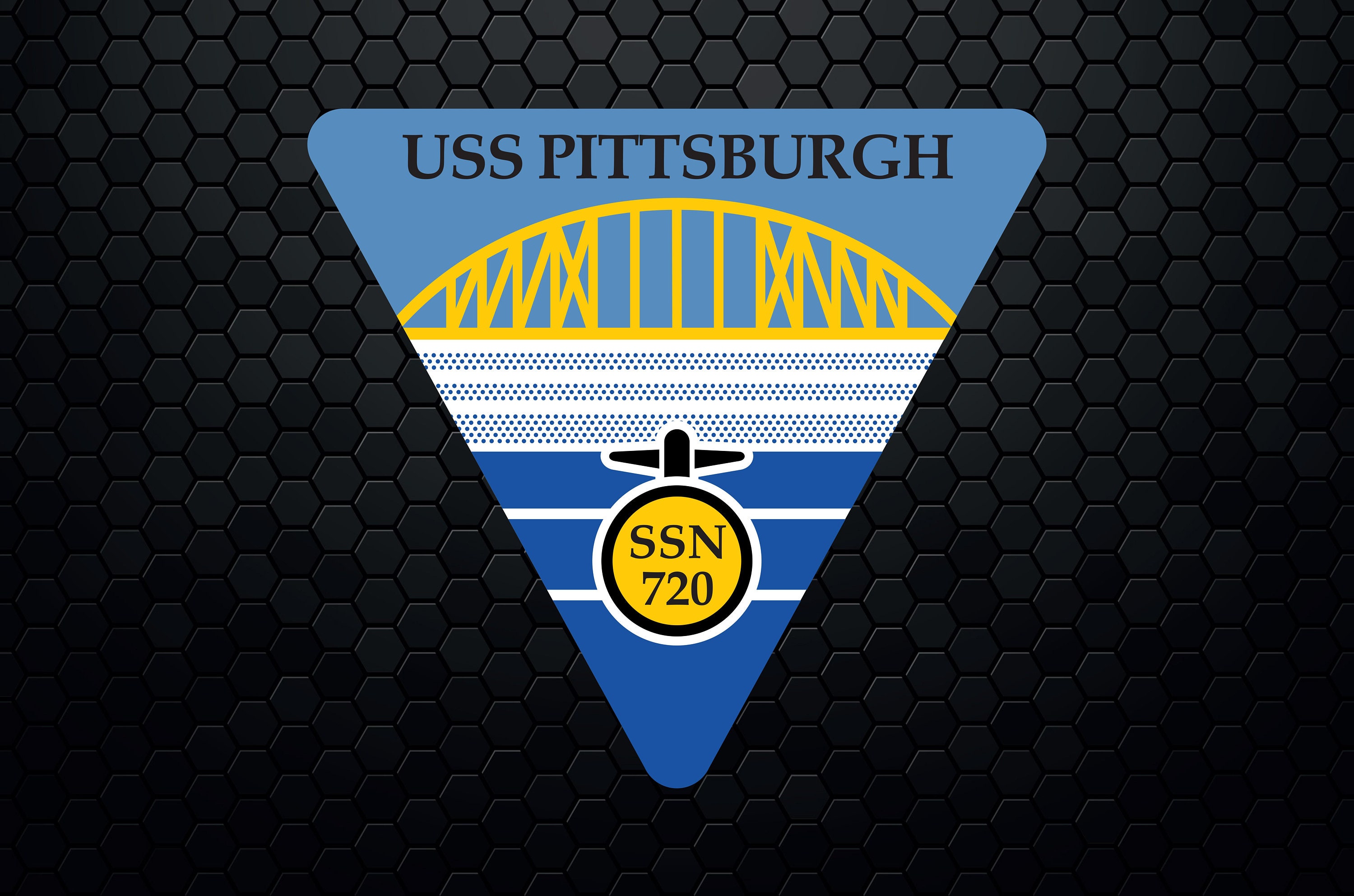 USS Pittsburgh (SSN-720) Attack Submarine - Patch Logo Decal Emblem ...
