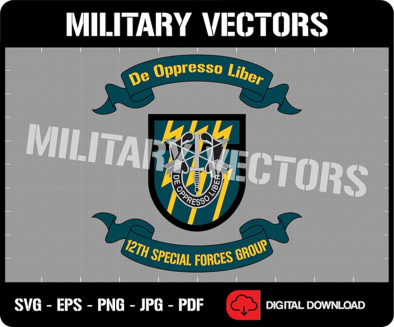U.S. Army Special 12th Special Forces Group (12th SFG)(A) - Green ...