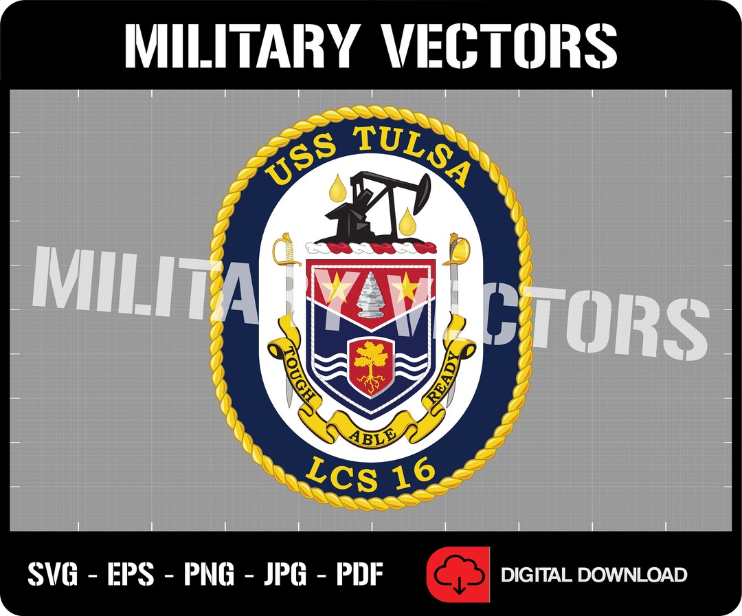 USS Tulsa LCS-16 - U.S. Navy Littoral Combat Ship Patch Logo Decal ...