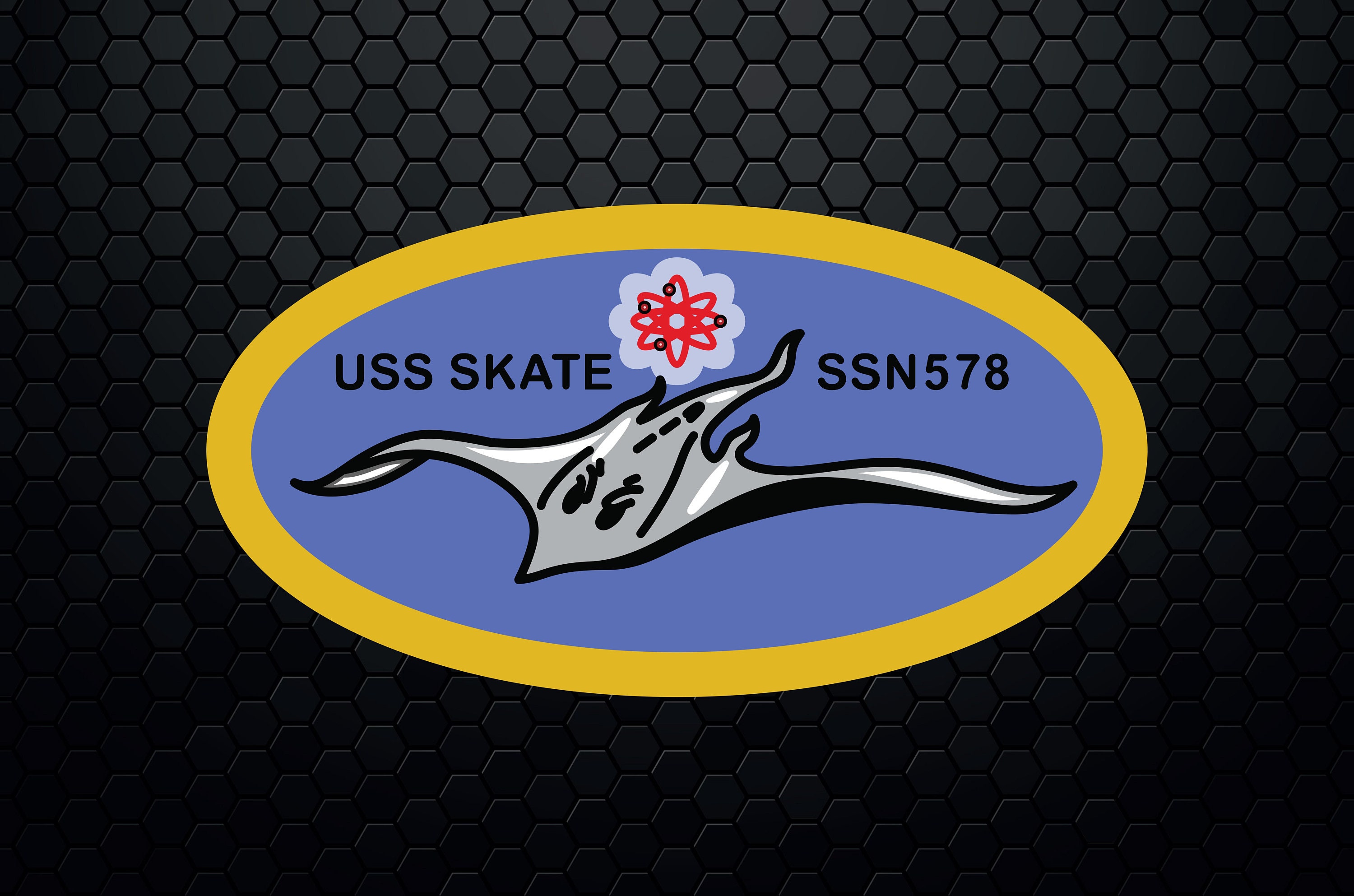 USS Skate SSN-578 Aanval Onderzeeër Patch Logo Sticker | Etsy