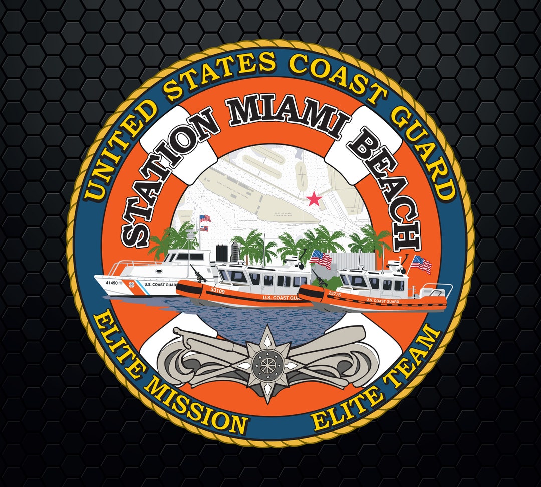 Coast Guard Station Miami Beach - STA Miami Beach - Logo Decal Emblem ...