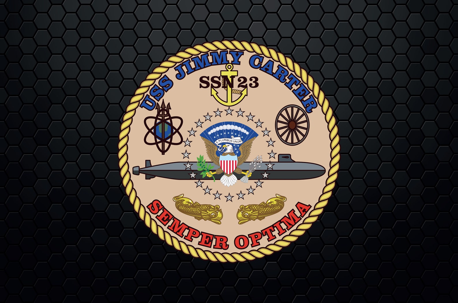 USS Jimmy Carter (SSN-23) Attack Submarine - Patch Logo Decal Emblem ...