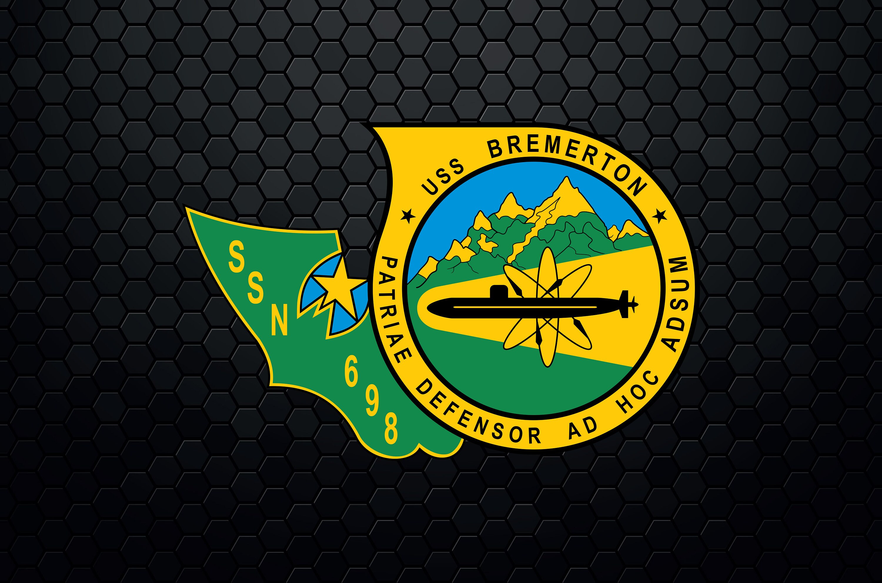 USS Bremerton SSN-698 Attack Submarine Patch Logo Decal | Etsy