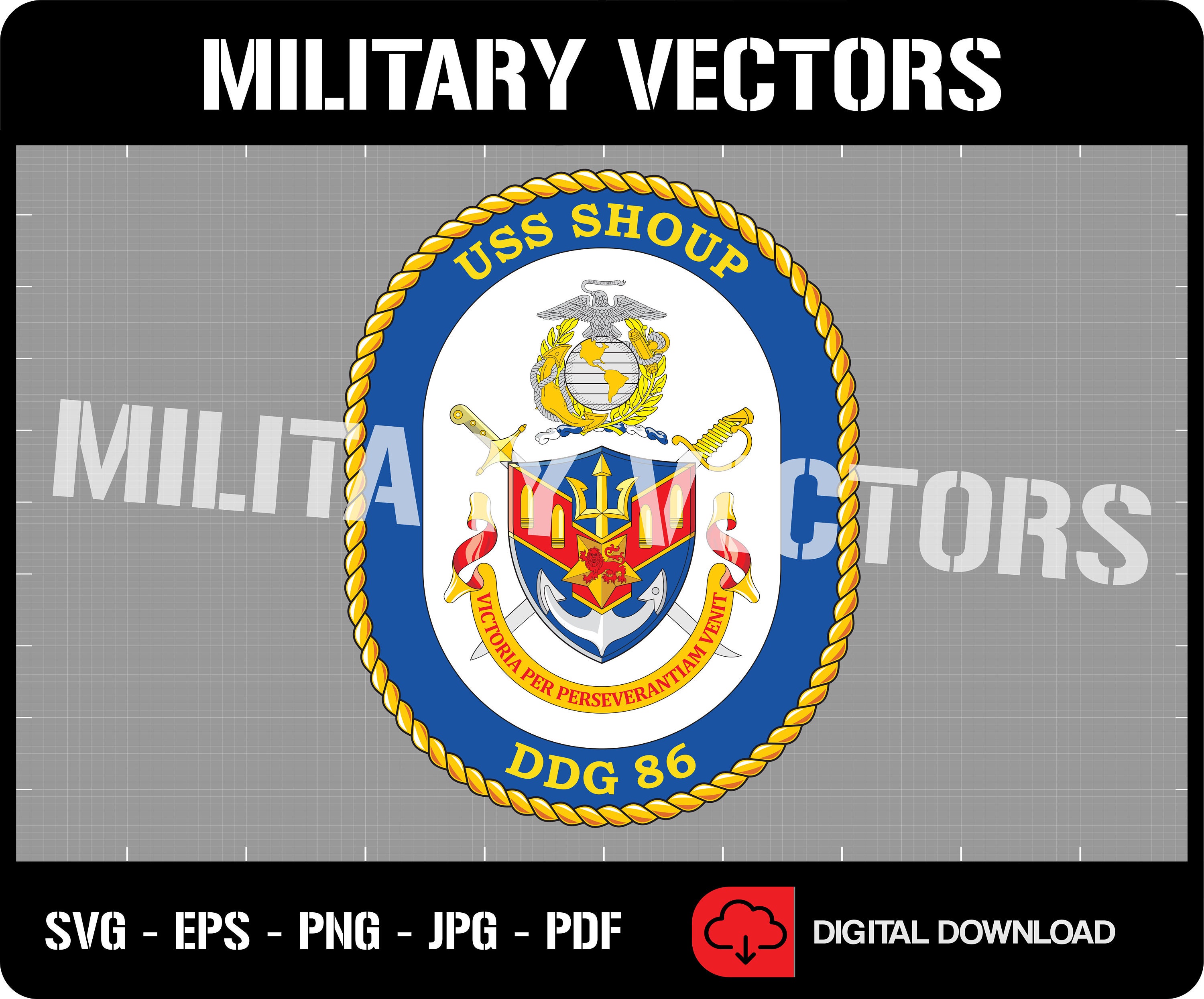 USS Shoup DDG-86 U.S. Navy Guided Missile Destroyer Patch - Etsy