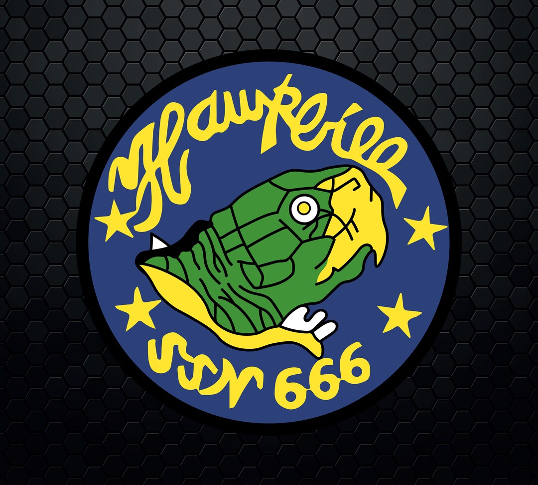 U.S. Navy USS Hawkbill SS-666 Submarine - Patch Logo Decal Emblem Crest ...