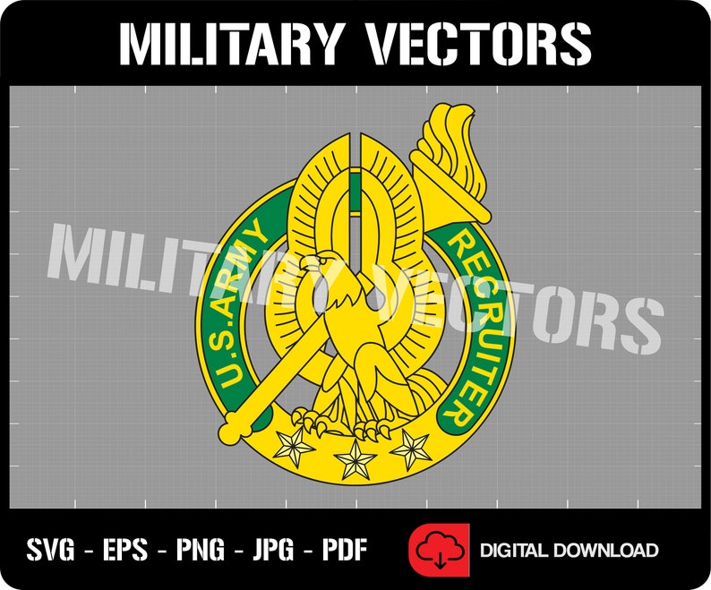 U.S. Army Recruiter Badge - Patch Pin Logo Decal Emblem Crest Insignia ...