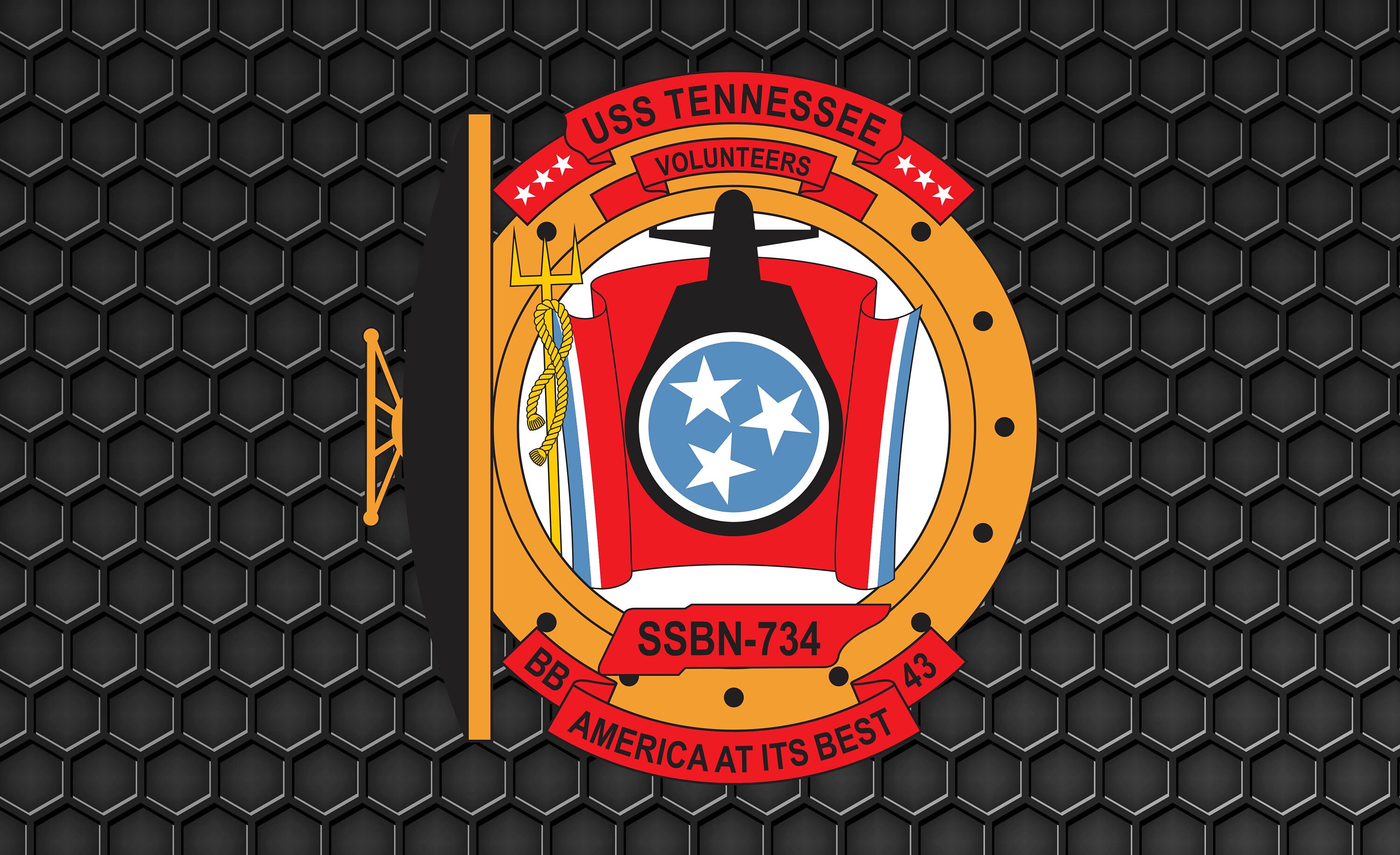 USS Tennessee SSBN-734 Ballistic Missile Submarine Patch | Etsy