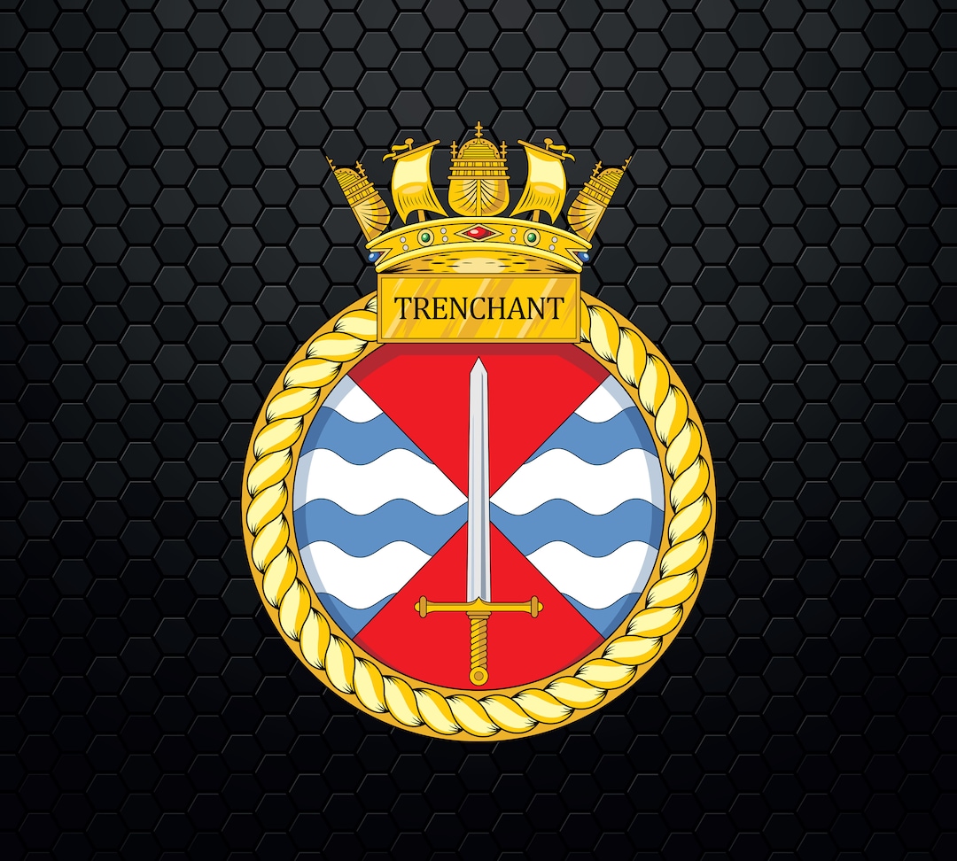 HMS Trenchant - British Royal Navy Submarine - Cap Badge Logo Decal ...