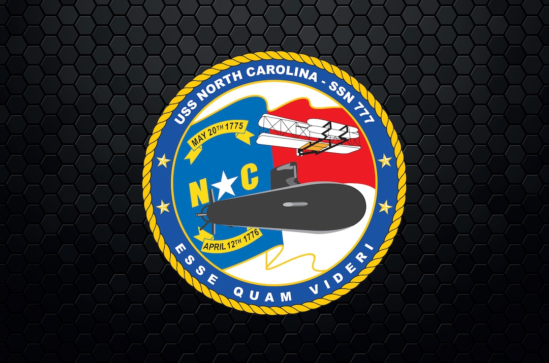 USS North Carolina (SSN-777) Attack Submarine - Patch Logo Decal Emblem ...