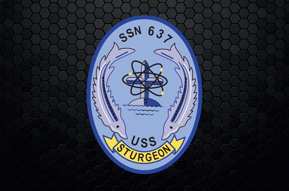 USS Sturgeon (SSN-637) Attack Submarine - Patch Logo Decal Emblem Crest ...