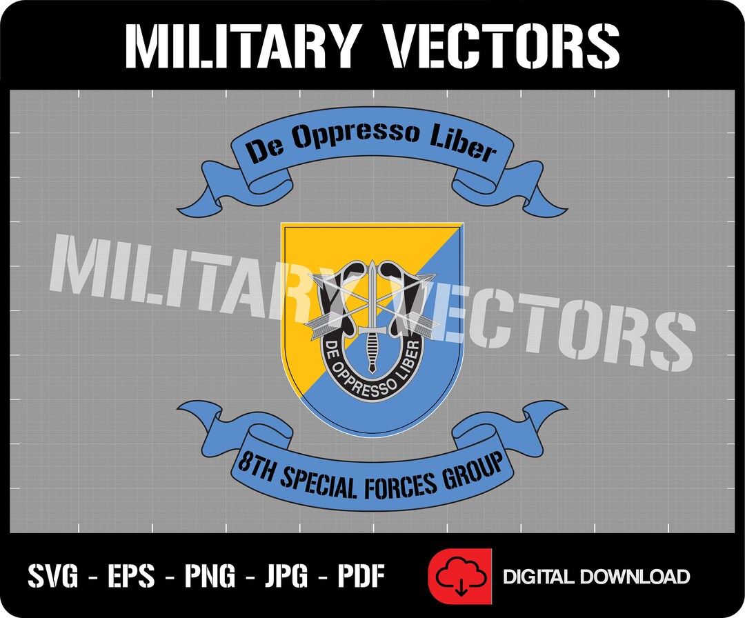 U.S. Army Special 8th Special Forces Group 8th SFGA Green Berets Patch ...