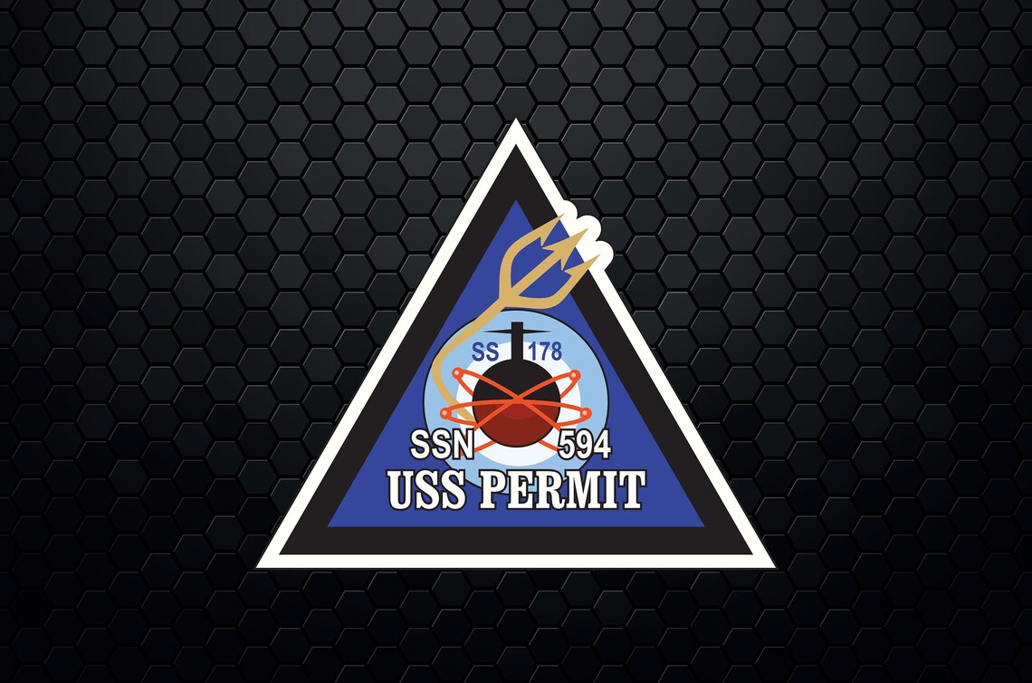 USS Permit SSN-594 Attack Submarine Patch Logo Decal - Etsy