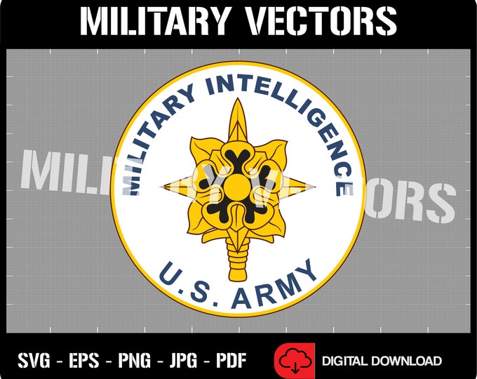 U.S. Army Military Intelligence Branch Plaque Patch Logo Decal Emblem ...