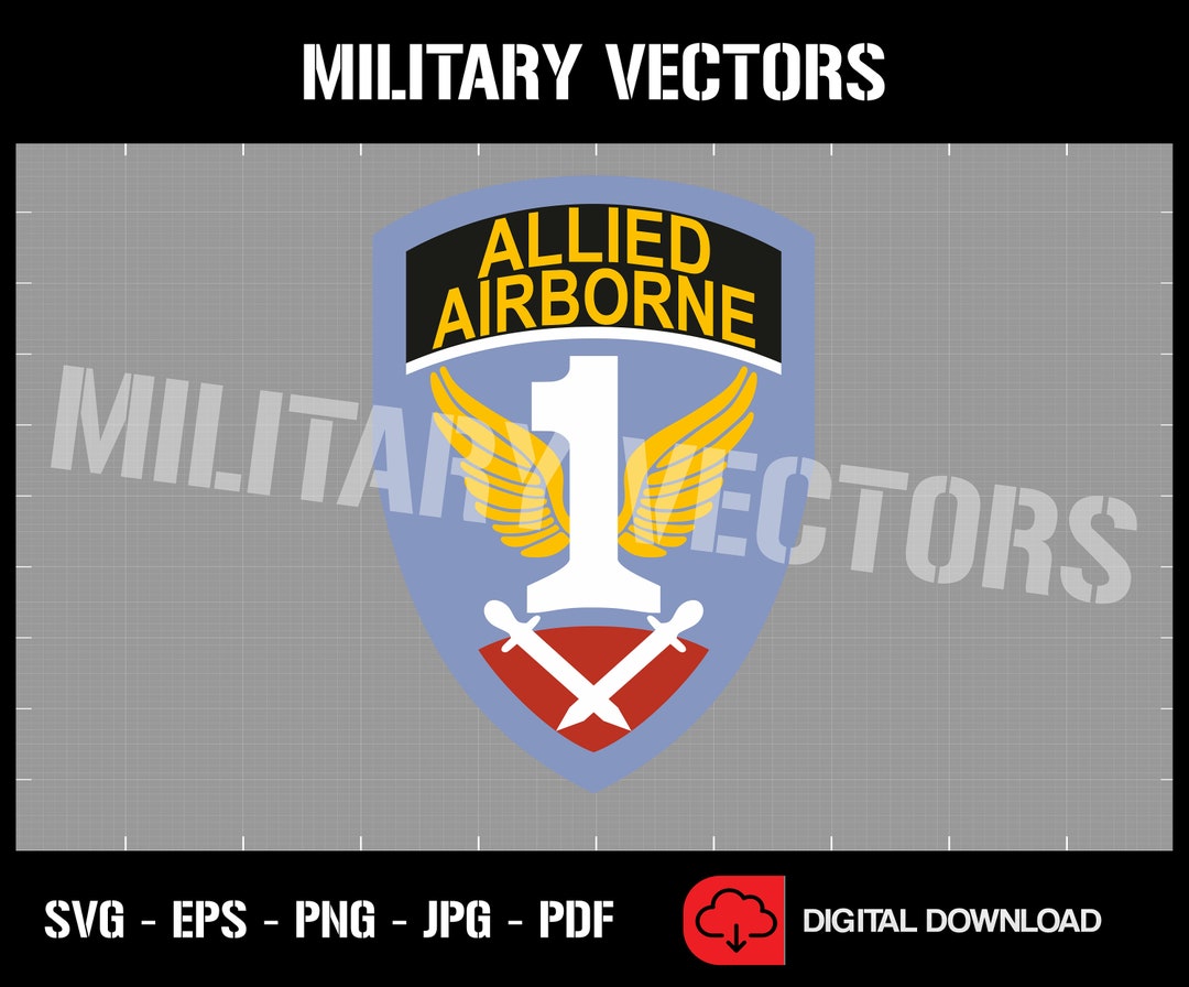 1st Allied Airborne Army - WW2 Airborne Forces - Patch Pin Logo Decal ...